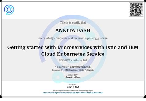 Ibm Co0301en Certificate Cognitiveclass Ankita D