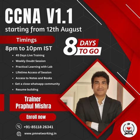 Praphul Mishra On Linkedin Join Our New And Fresh Ccna 200 301 V11 Live Training Batch