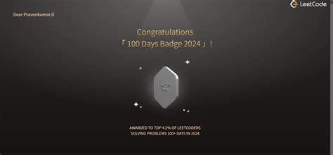 pravenkumar d on linkedin 100daysofleetcode codingjourney