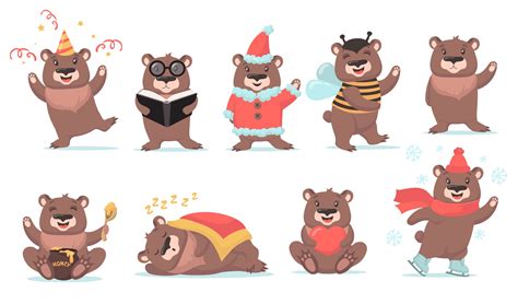 دانلود وکتور کارتونی بچه خرس دانلود رایگان فایل لایه باز، Psd، وکتور