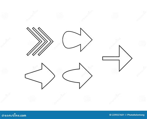 Arrows Big Set Icons Stock Vector Illustration Of Collection 229557601