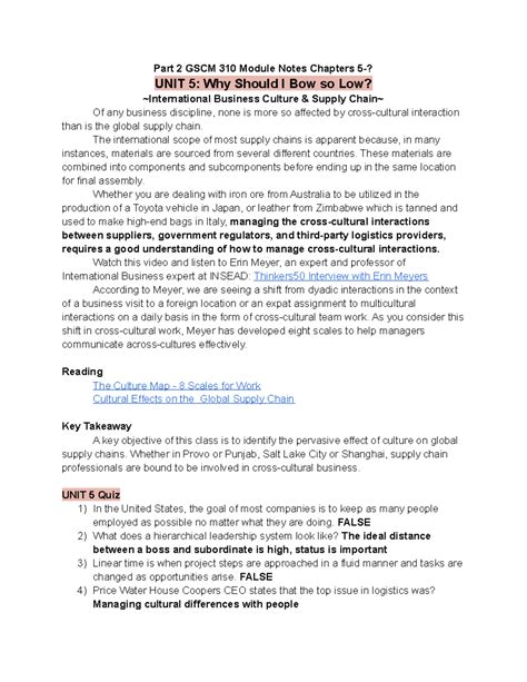 Module Notes Chapters 5 10 Instructor Webb Part 2 Gscm 310 Module Notes Chapters 5 Unit 5