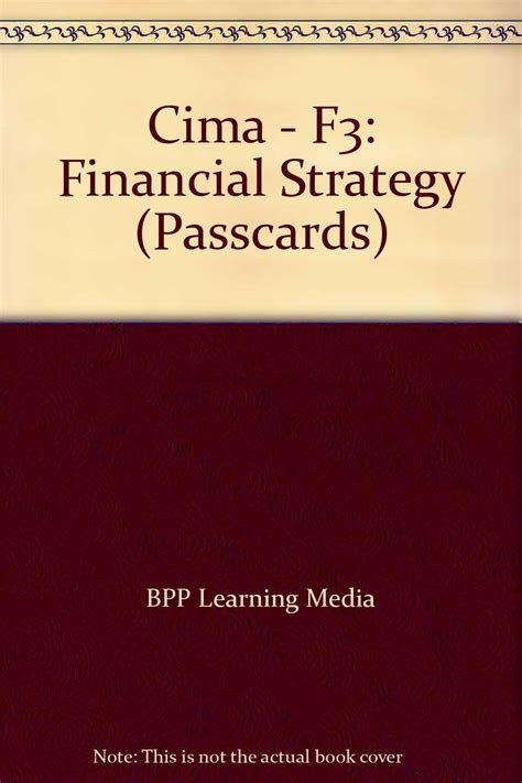Cima F3 Financial Strategy Cima F3 Financial Strategy Strategic
