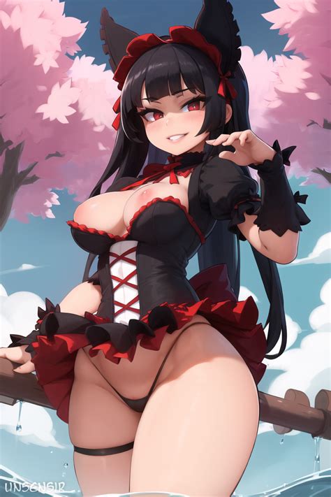 Rule 34 Ai Generated Breasts Dress Gothic Lolita High Thong Legwear