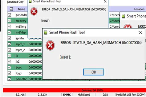 Solucionar Error Status Da Hash Mismatch De Sp Flash Tool