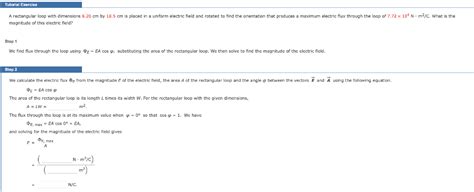 Solved Tutorial Exercise A Rectangular Loop With Dimensions Chegg Com