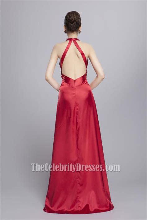 Sexy Backless Floor Length Evening Gown Prom Dresses Thecelebritydresses