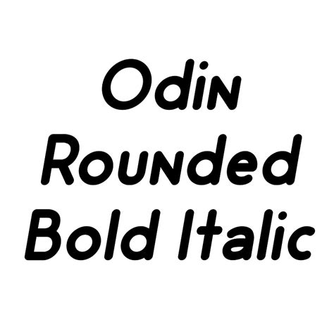 Odin Rounded Bold Italic Font Free Fonts On Creazilla Creazilla
