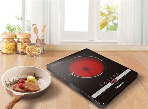 Nobel Infrared Cooker Black Single 2000w Multi Function Touch Control Led Digital Red Display