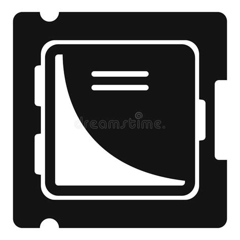 Processor Chip Icon Simple Vector Circuit Cpu Stock Vector