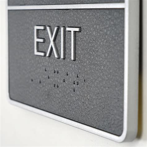 Braille Exit Sign X Mm Ships Same Day