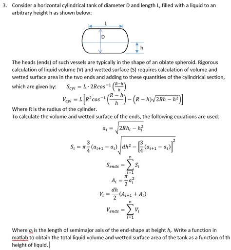 Elliptical Tank Volume Formula