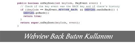 Webview Back Buton Kullanımı Avcı Ufuk Yılmaz