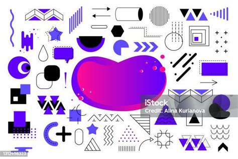 설계를 위한 복사 공간과 요소가 있는 기하학적 라일락 그라데이션 웹 판매 포스터 광고 템플릿 프로모션을 위한 벡터 일러스트레이션 0명에 대한 스톡 벡터 아트 및 기타 이미지