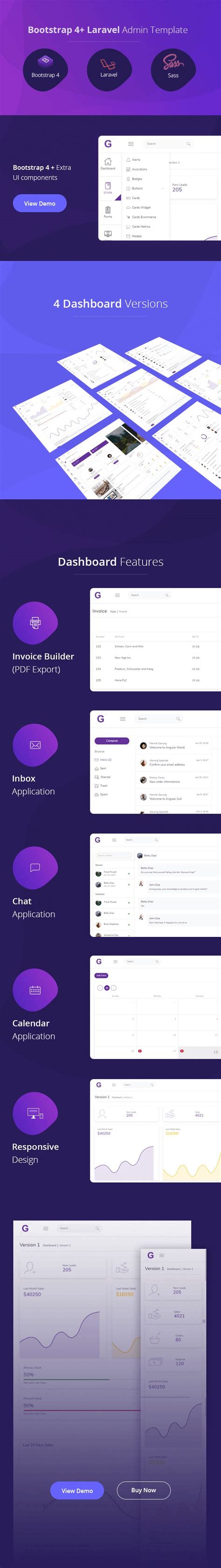 gull bootstrap and laravel admin dashboard template dashboard
