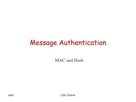 Ppt Message Authentication Powerpoint Presentation Free Download