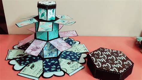 Explosion Box For Beginners How To Make Explosion Box Hexagon Tower Explosion Box Tutorial