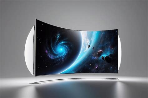 Premium Photo Immersive Digital Art Curved Oled Displays With Surround Sound