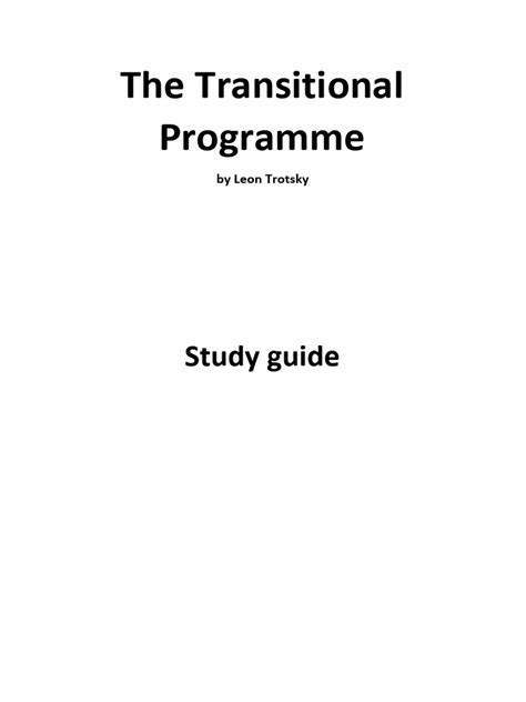 Transitionalprogrammereadingguide Pdf Leon Trotsky Socialism Transitionalprogrammereadingguide Pdf Leon Trotsky Socialism