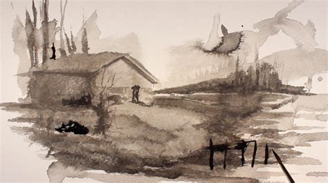 Creativity Exercise With Ink Wash