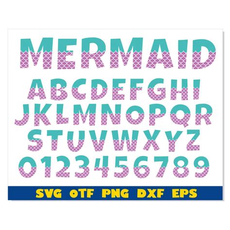 Mermaid Font Svg Mermaid Font Otf Mermaid Font Png Mermaid Inspire Uplift