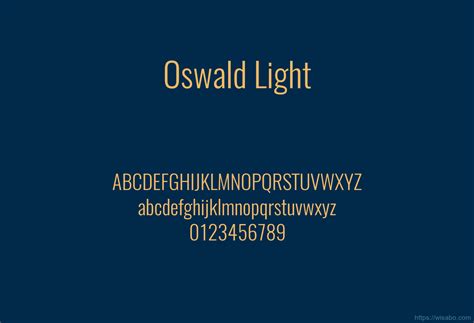 Oswald Light Font Free Download [ttf Otf] Wisabo Fonts