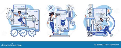 Application Testing Metaphor Vector Software Testing Inspection Officer Ensuring Coding