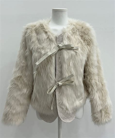 당일발송겨울아우터 퍼자켓 퍼아우터 자켓 리본자켓 에이블리