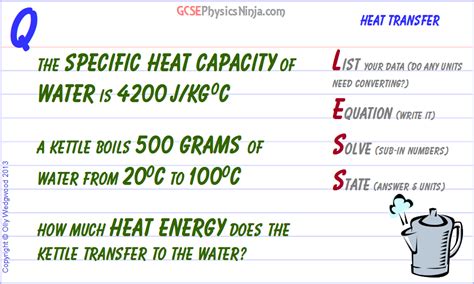 Specific Heat Capacity Calculation GCSEPhysicsNinja