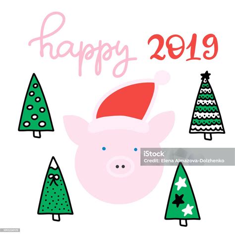 벡터 일러스트 레이 션에 대 한 중국 새 해 2019 조디악 돼지 문자를 작성 하는 손 0명에 대한 스톡 벡터 아트 및 기타 이미지 0명 2019년 공휴일 Istock