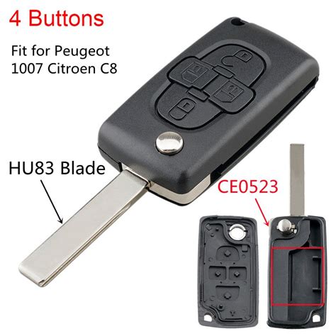 Remoto Caso Chave Para Citroen C2 C3 C4 C5 C6 Flip Vicedeal