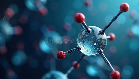 Molecular Structure Model Detailed View Of Atoms Connected By Bonds