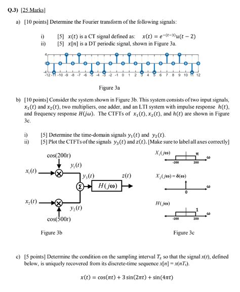Solved A [10 Points] Determine The Fourier Transform Of The