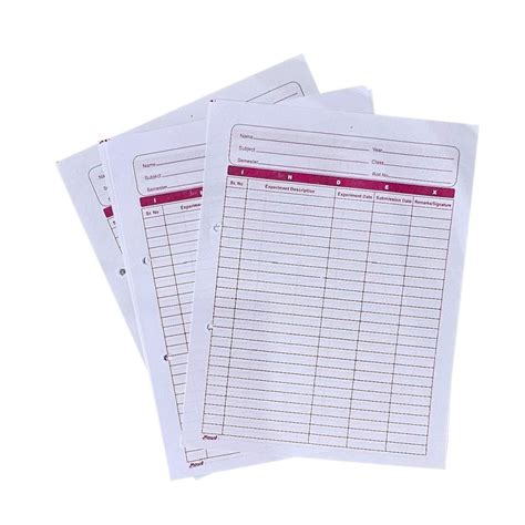 Index Paper For Projects Index Sheets For Assignments Projects