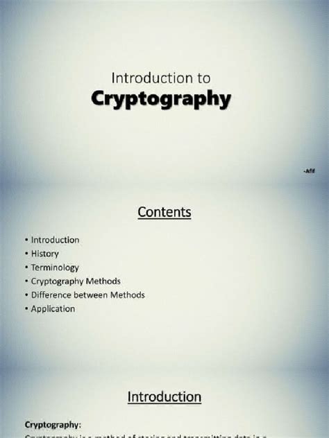 Lecture 04 Cryptography And Its Types Pdf