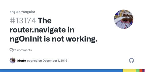 the router navigate in ngoninit is not working · issue 13174 · angular angular · github