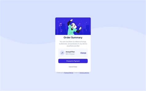 Frontend Mentor Order Summary Card Component With Html And Css Coding Challenge Solution