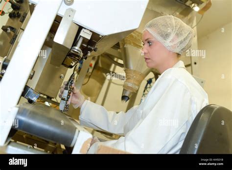 Female Industrial Consumption Machine Operator Stock Photo Alamy