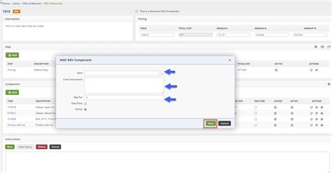 Create A Bill Of Materials In Depth Order Time