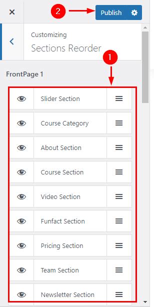 Section Reorder Setup Help Nayra Themes