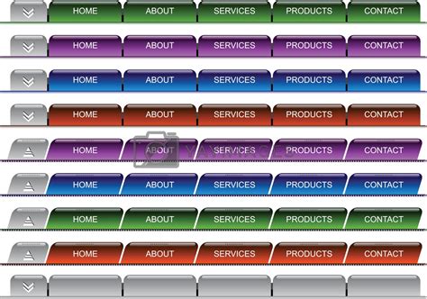 Horizontal Menu Buttons By Jenny1900 Vectors Illustrations With Unlimited Downloads Yayimages
