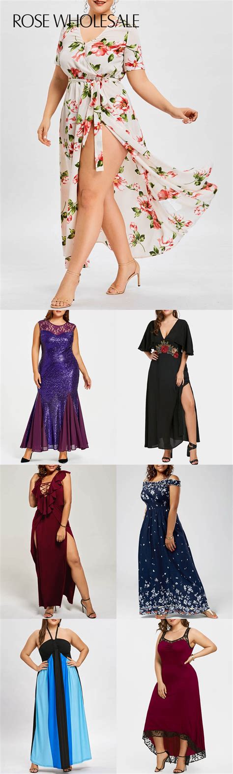 Up To 80 Off Rosewholesale Plus Size Maxi Floral Sequined Dress For