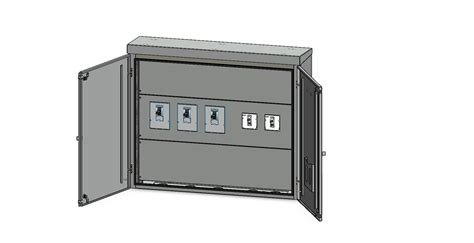 用于分配电源的低压面板 Solidworks 2022 模型图纸下载 懒石网