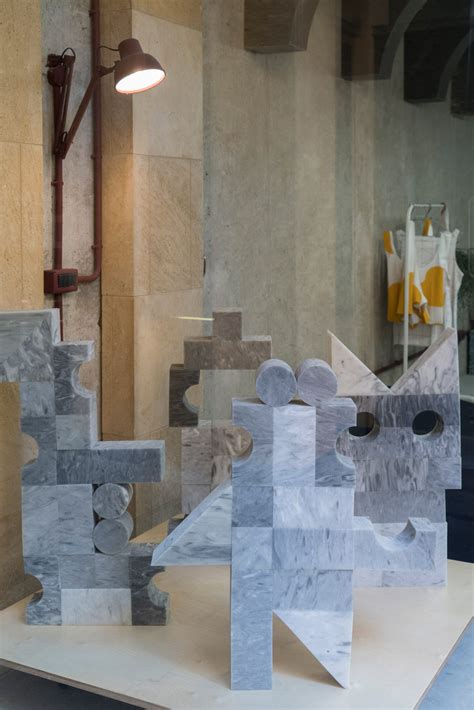 Geometric Foam Blocks Mimic Marble And Terrazzo At Beirut Design Week