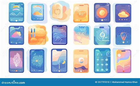 Modern Mobile Weather App Interface Design With User Friendly Gui