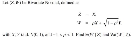 Solved Let Z W Be Bivariate Normal Defined As With X Y Chegg