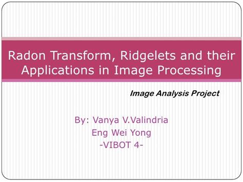Radon Transform Image Analysis