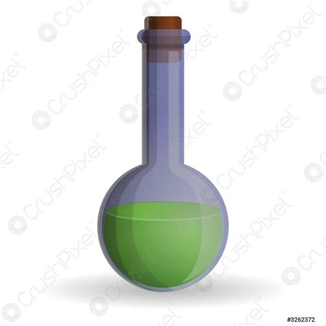 Red Round Flask Icon Cartoon Style Stock Vector 3262372 Crushpixel