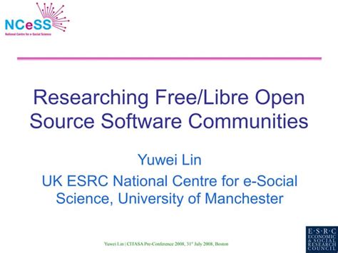 researching free libre open source software communities pdf