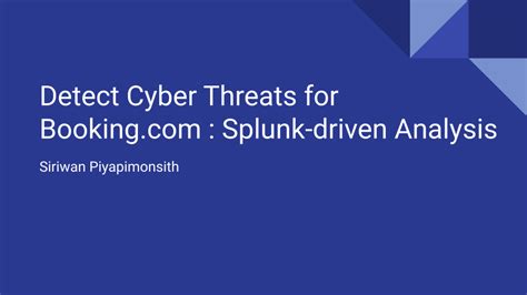Detect Cyber Threats For Splunk Driven Analysis